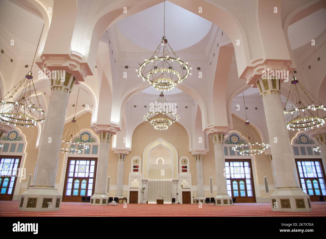 Doha,Qatar- April 24,2022: Imam Muhammad ibn Abd al-Wahhab Mosque is ...