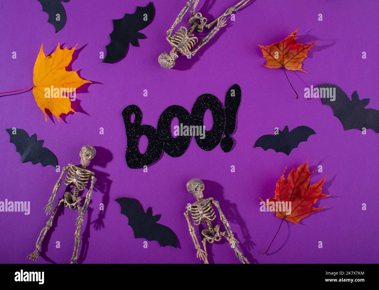 Halloween background with text Boo Stock Photo - Alamy