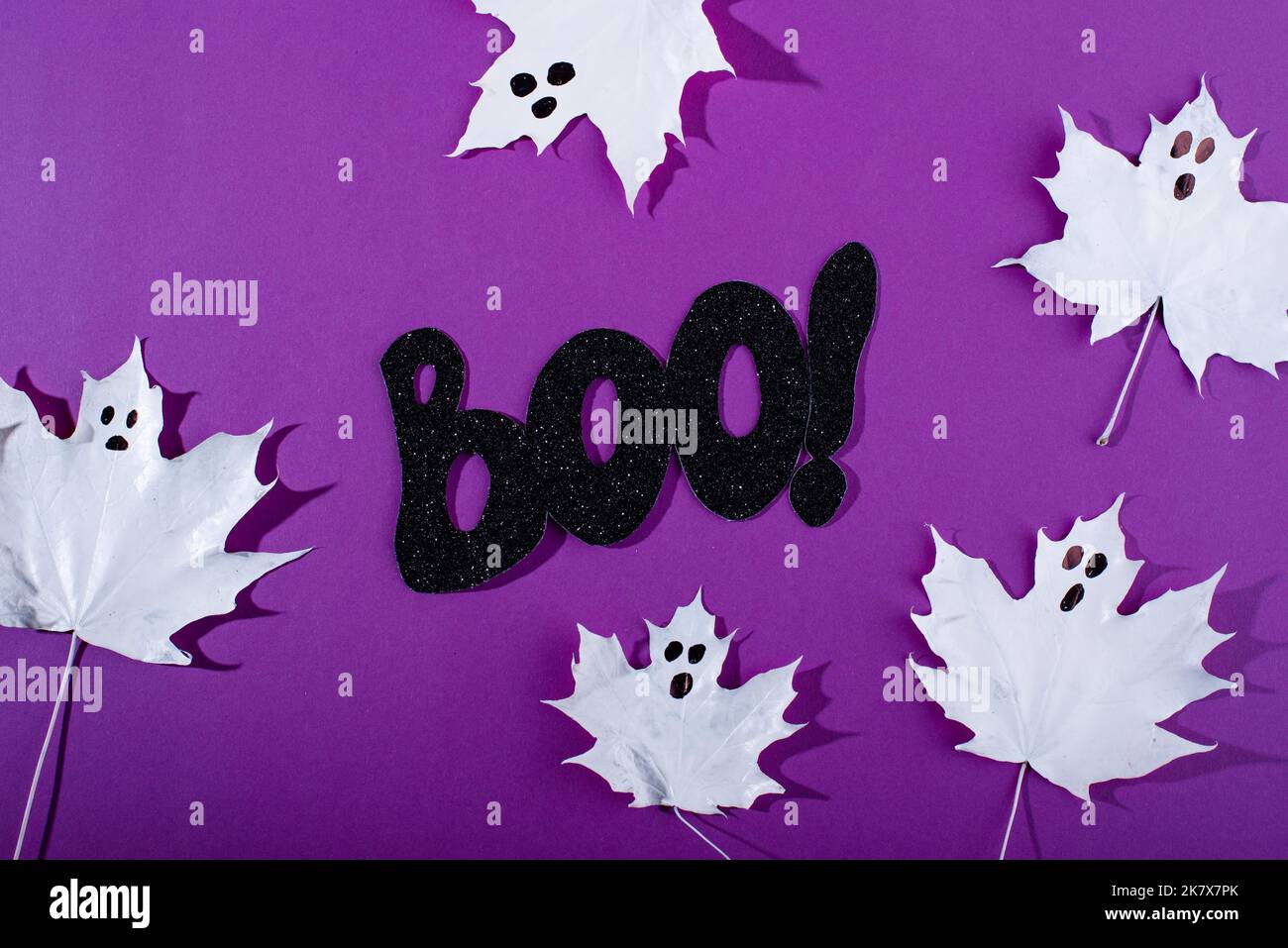 Halloween background with text Boo Stock Photo - Alamy