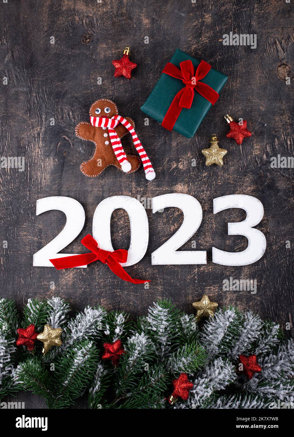 2023 New Year and Christmas composition Stock Photo - Alamy