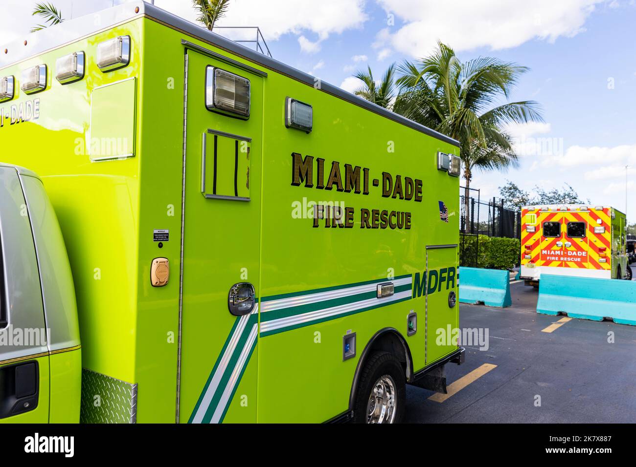 Miami Gardens, FL - October 7, 2022: Miami-Dade Fire Rescue vehicle ...