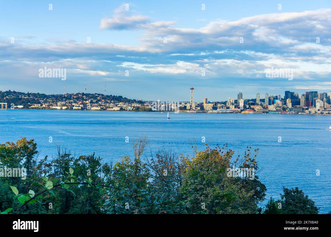 A view of the skyline in Seattle, Washingotn. Architecture shot Stock ...