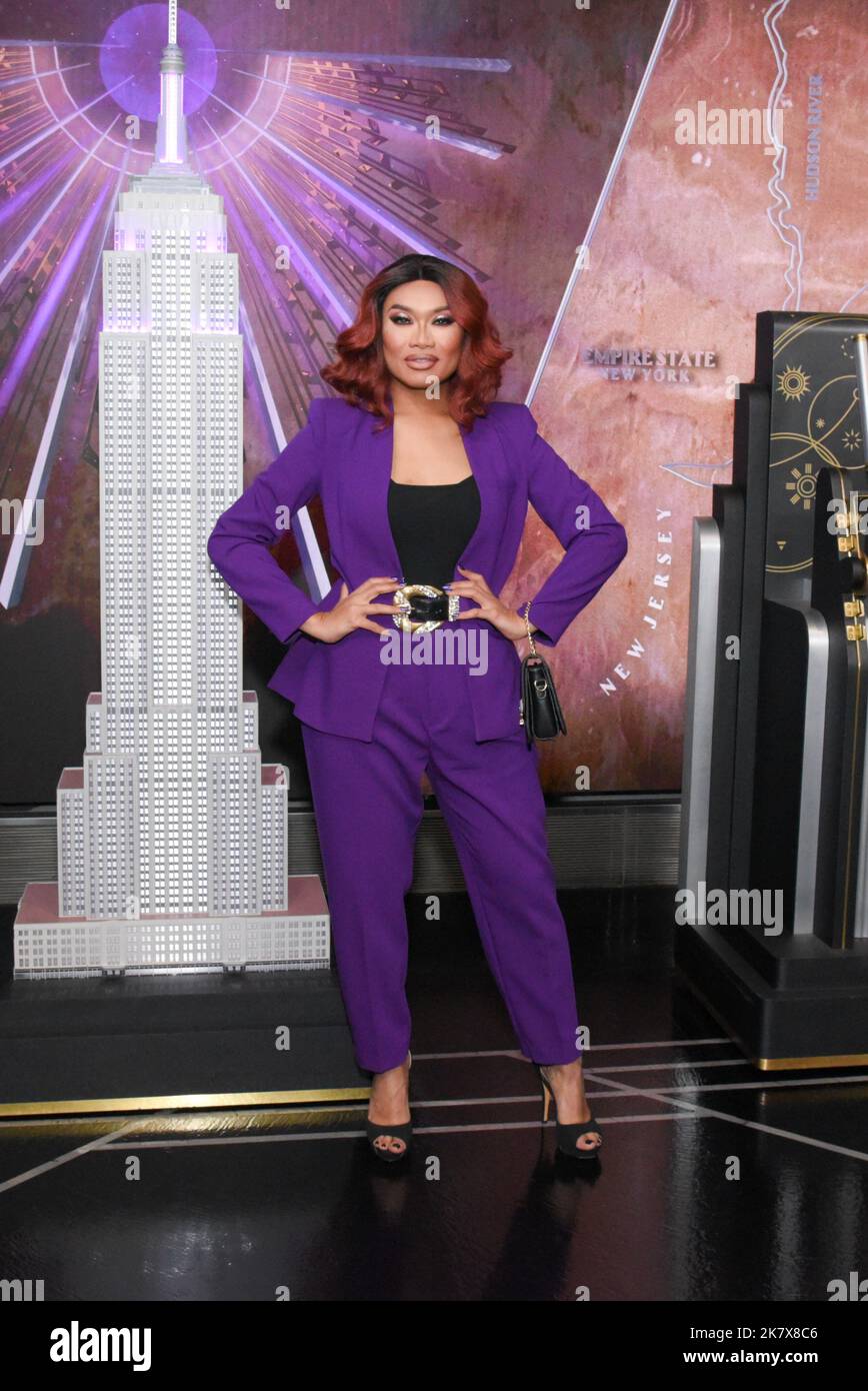 Drag Star Jujubee visits the Empire State Building to kick off GLAAD ...