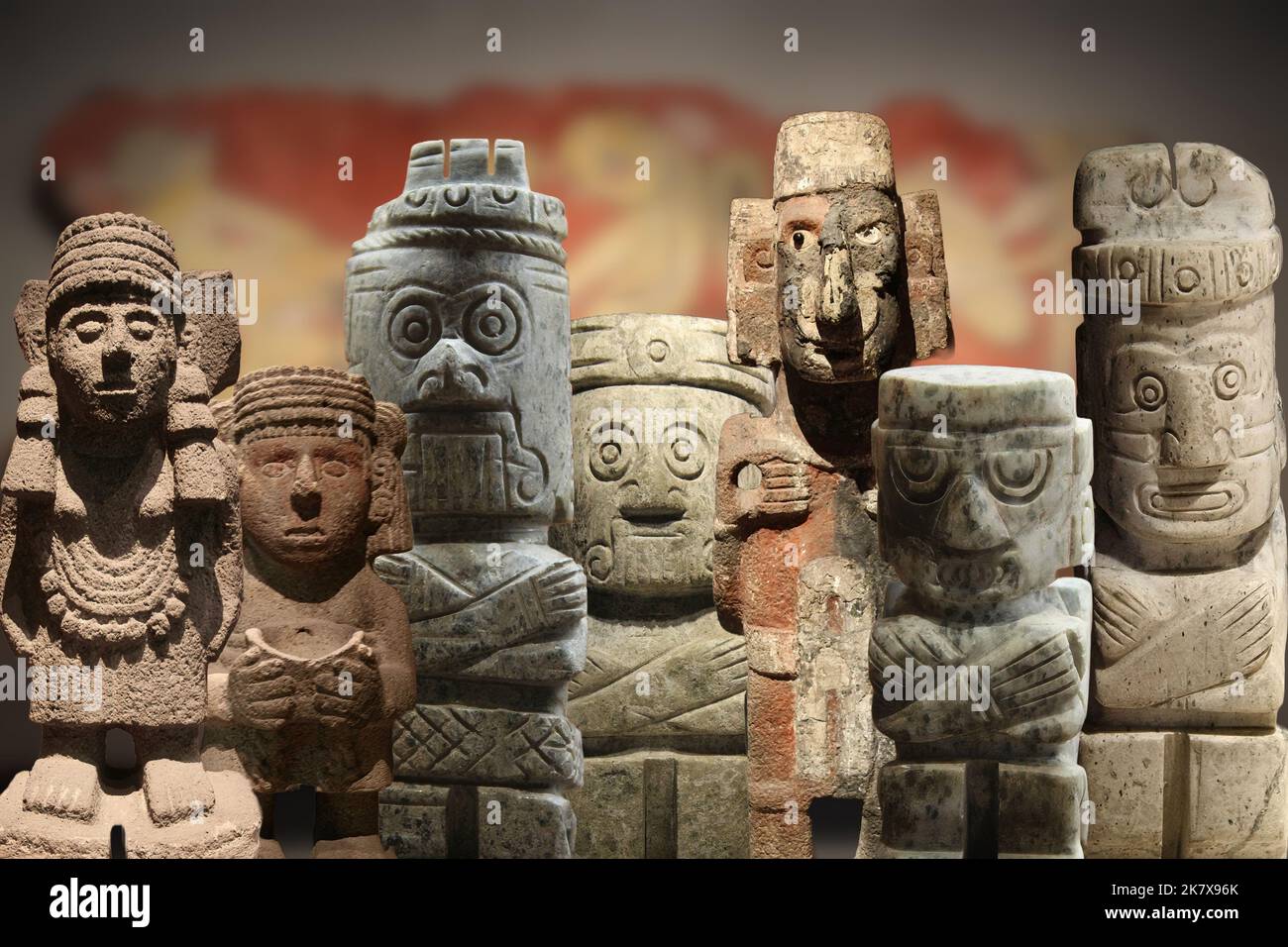 Aztec Art - Beautiful Aztec Stone Figurines Stock Photo - Alamy