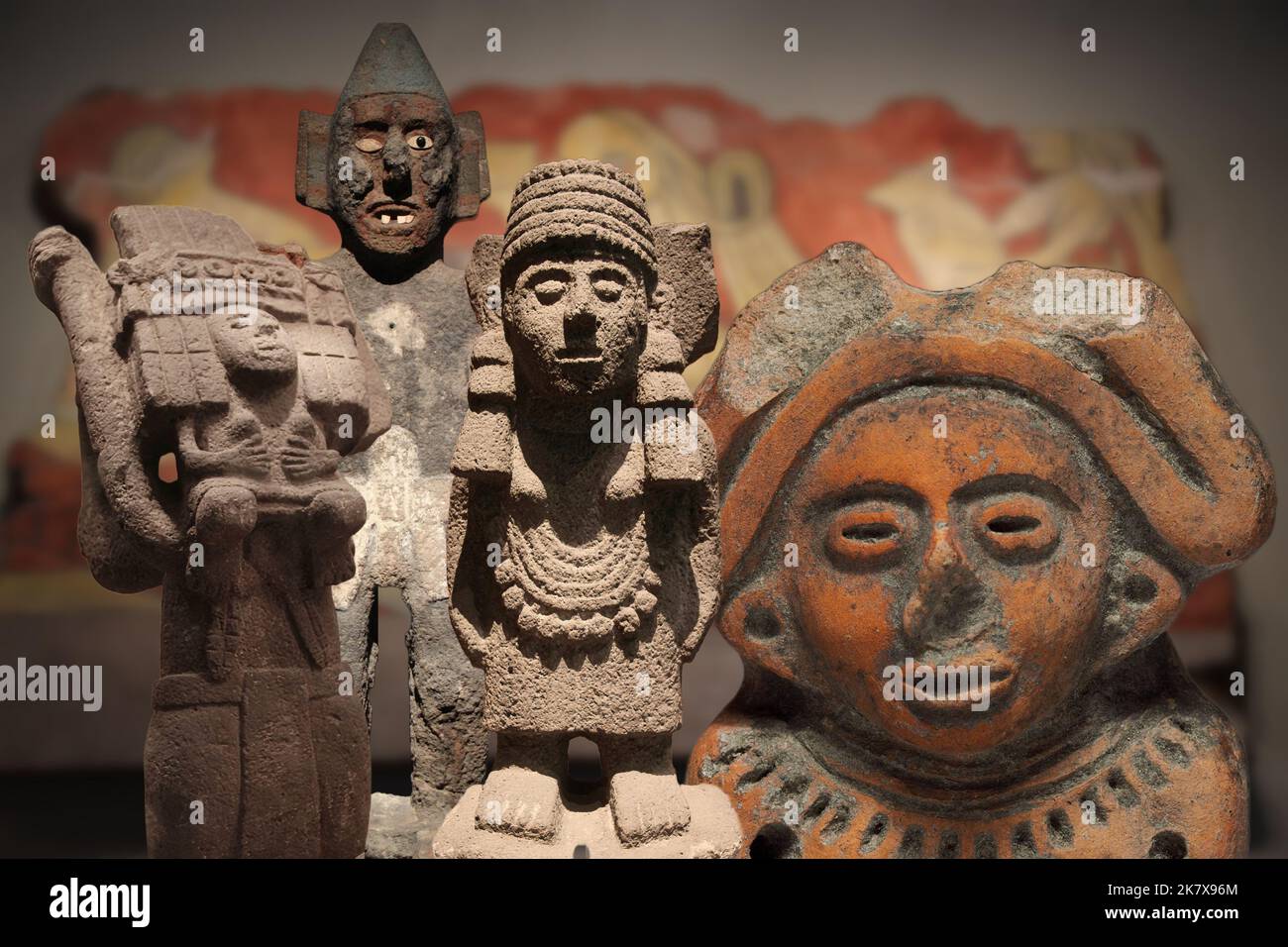 Aztec Art - Beautiful Aztec Stone Figurines Stock Photo - Alamy