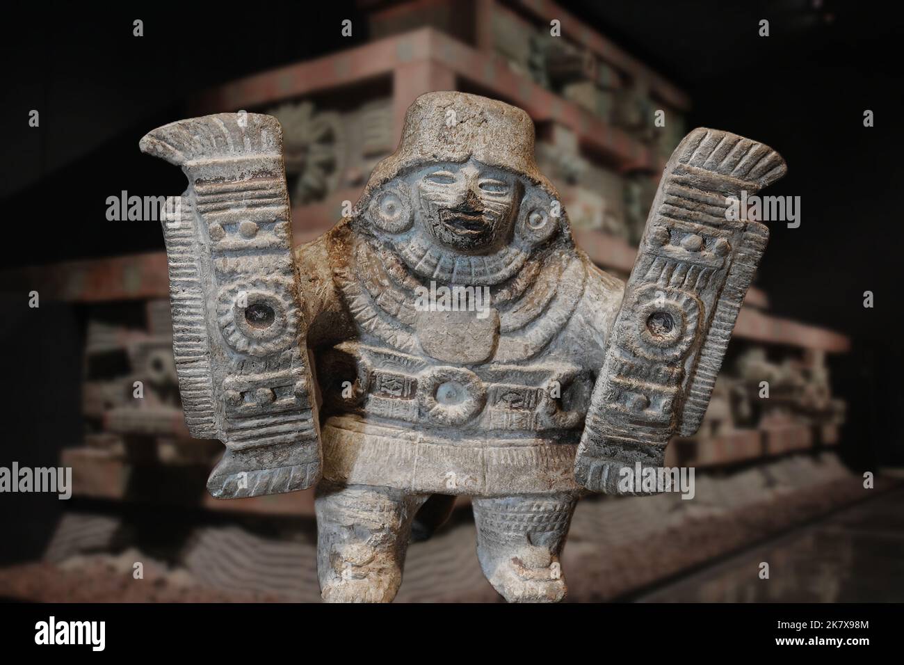 Figurine of a Typical Aztec Warrior Stock Photo - Alamy
