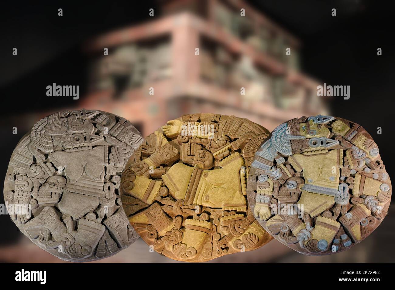 The Coyolxauhqui stone is a carved Aztec stone, depicting the ...