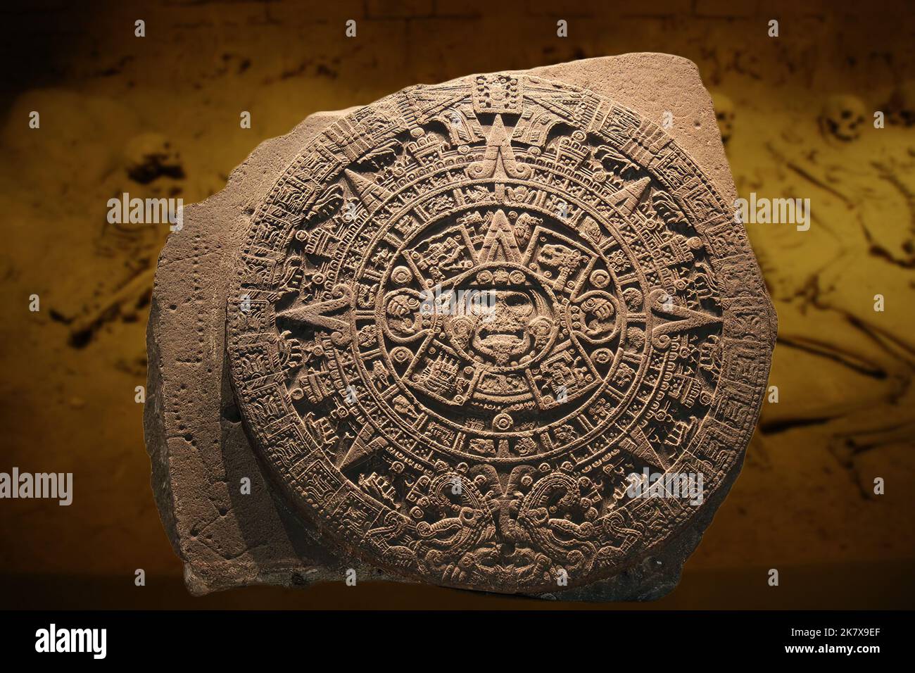The stone of the Aztec calendar depicts the deity of the sun is not a ...