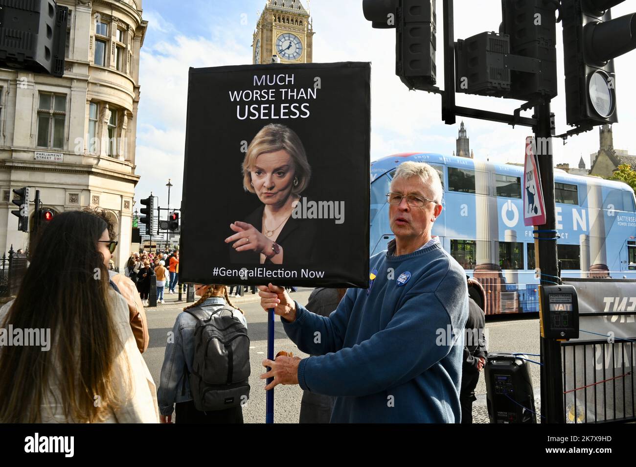 London, UK. 19th Oct, 2022. London, UK. An anti-Tory government ...