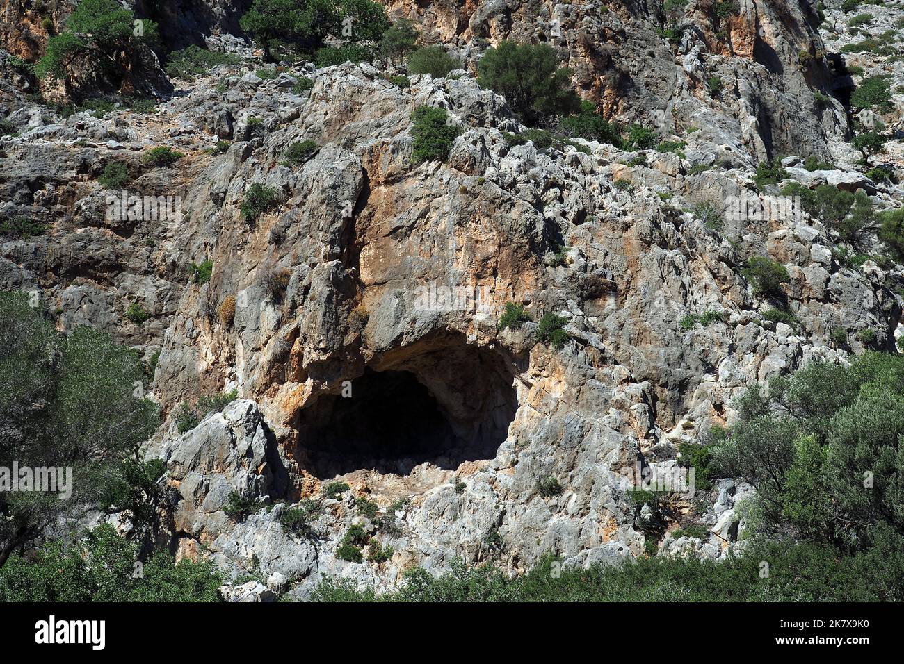 cave, Agiofarango gorge, Crete, Greece, Europe Stock Photo - Alamy