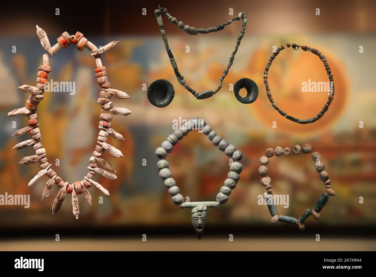 Mayan Art - Some necklaces typical of Mayan craftsmanship Stock Photo ...