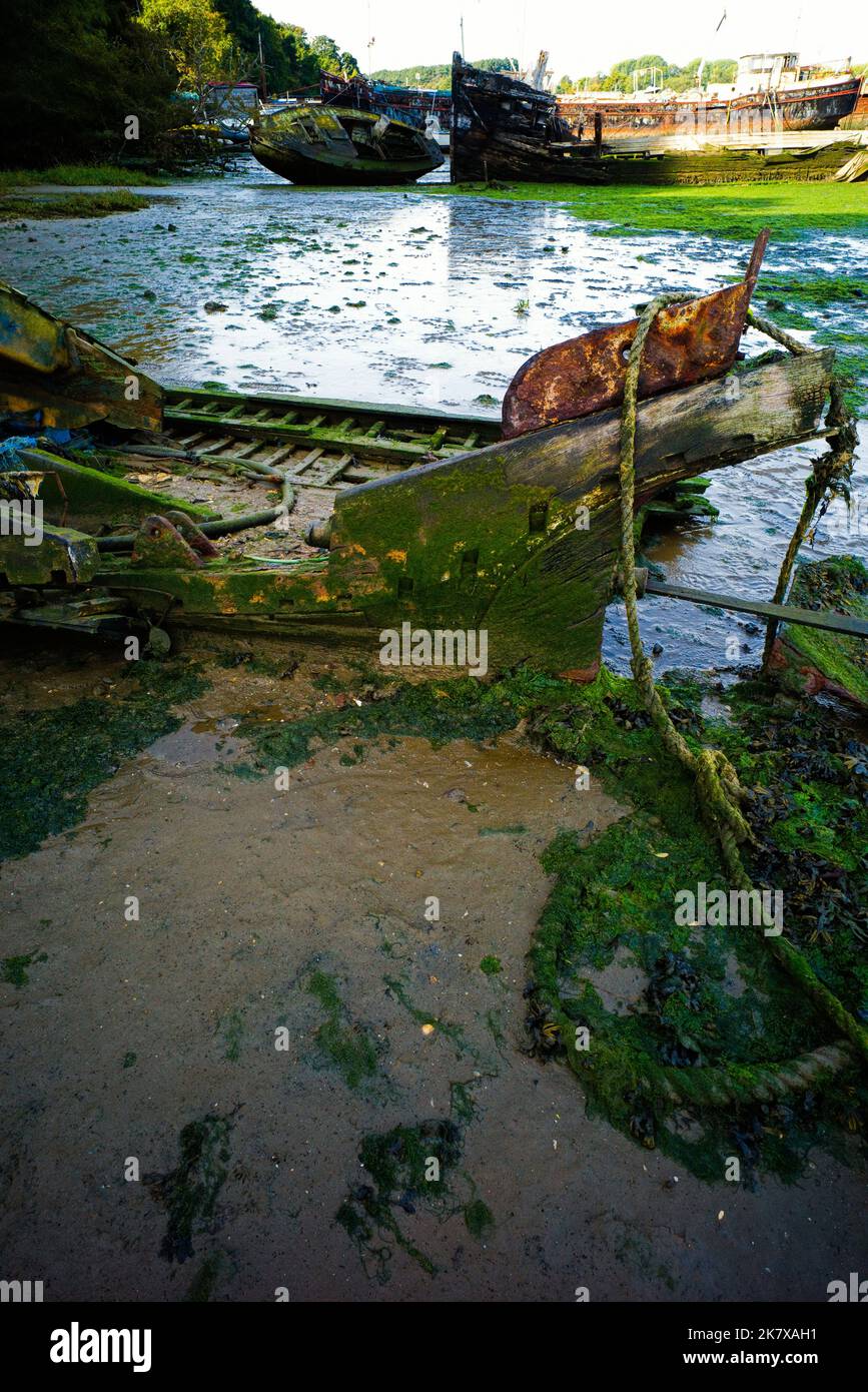 Pin Mill on the river Orwell near Ipswich is a graveyard to wooden ...
