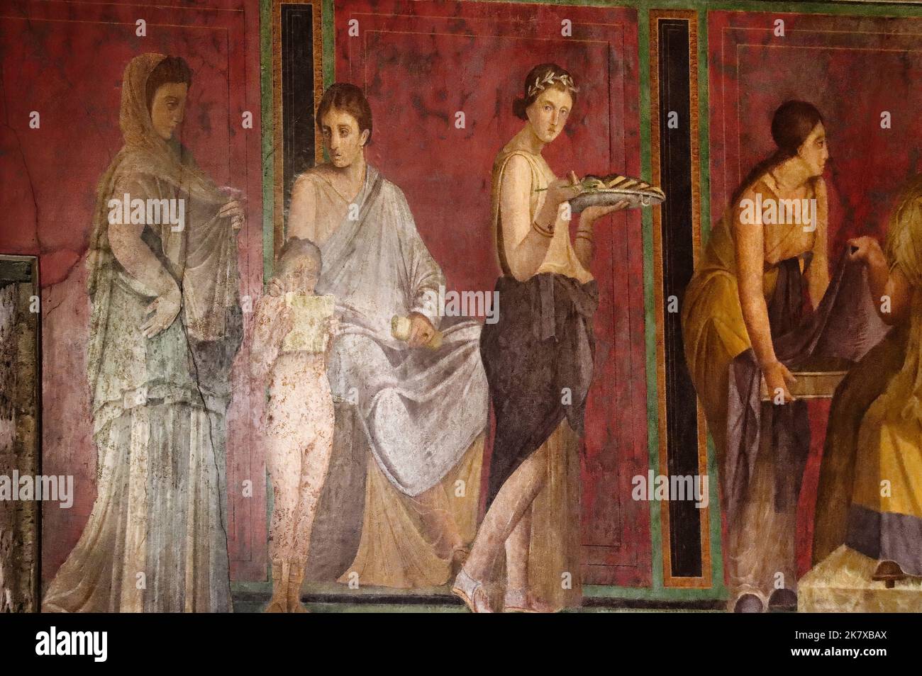 The beautiful fresco that is located in the triclinium of the Villa of ...