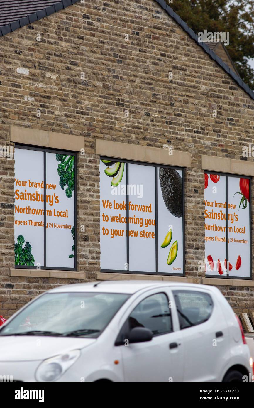 A new Sainsburys local store set to open in Northowram near Halifax, West Yorkshire in November ...