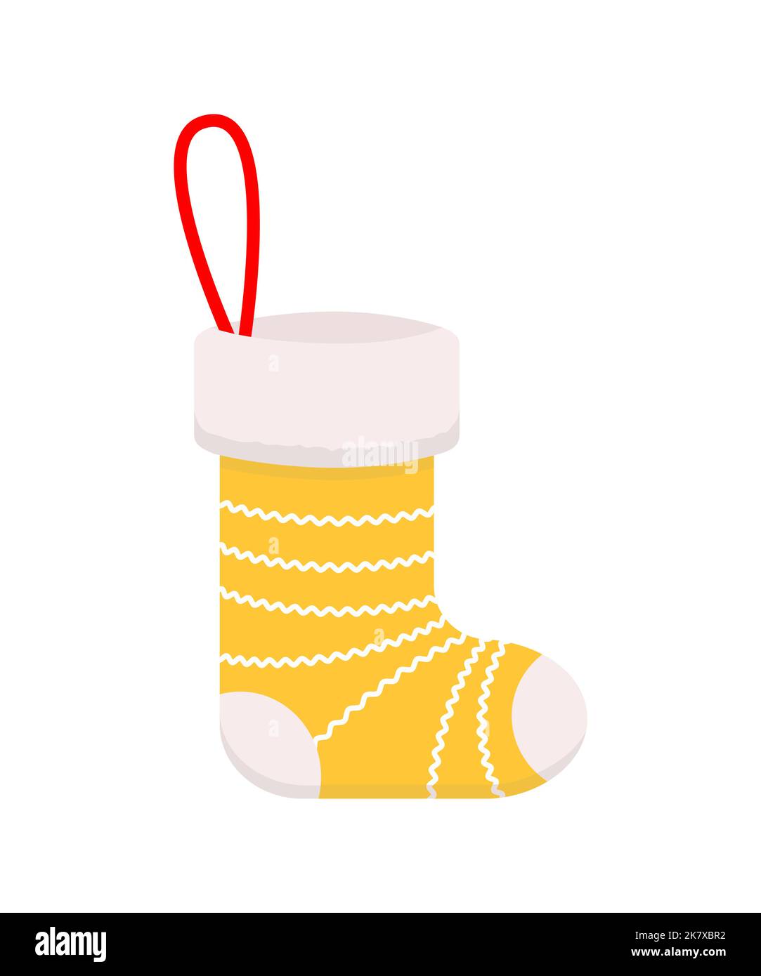 Christmas stocking isolated on white background Stock Vector Image ...