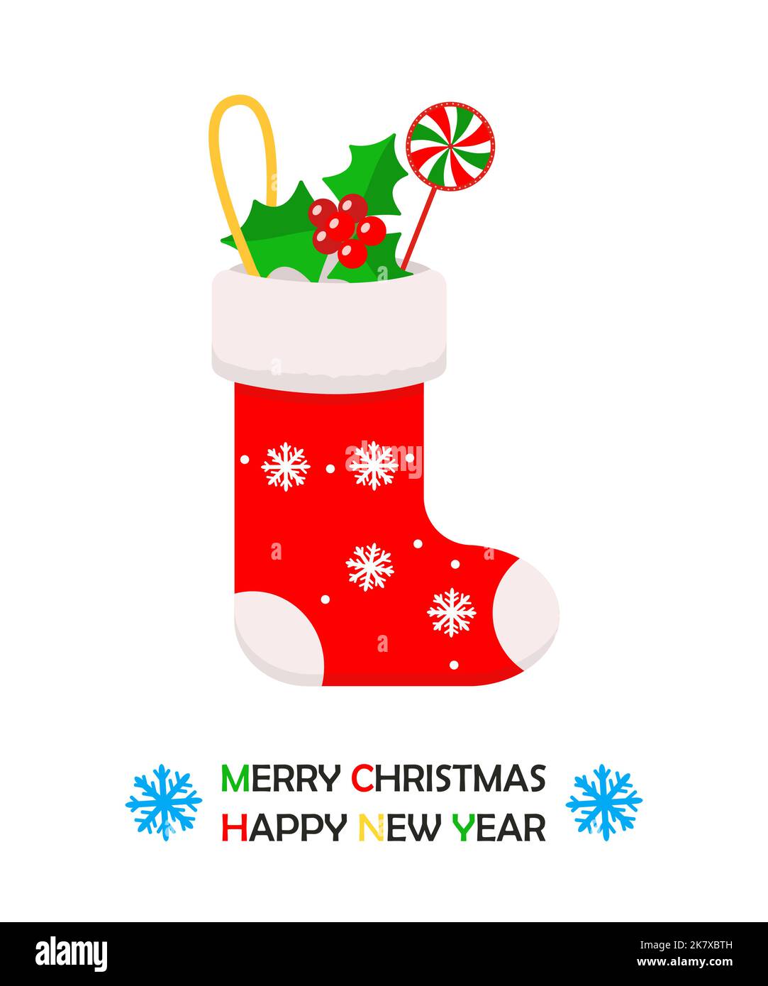 Winter clothes santa stocking Cut Out Stock Images & Pictures - Alamy