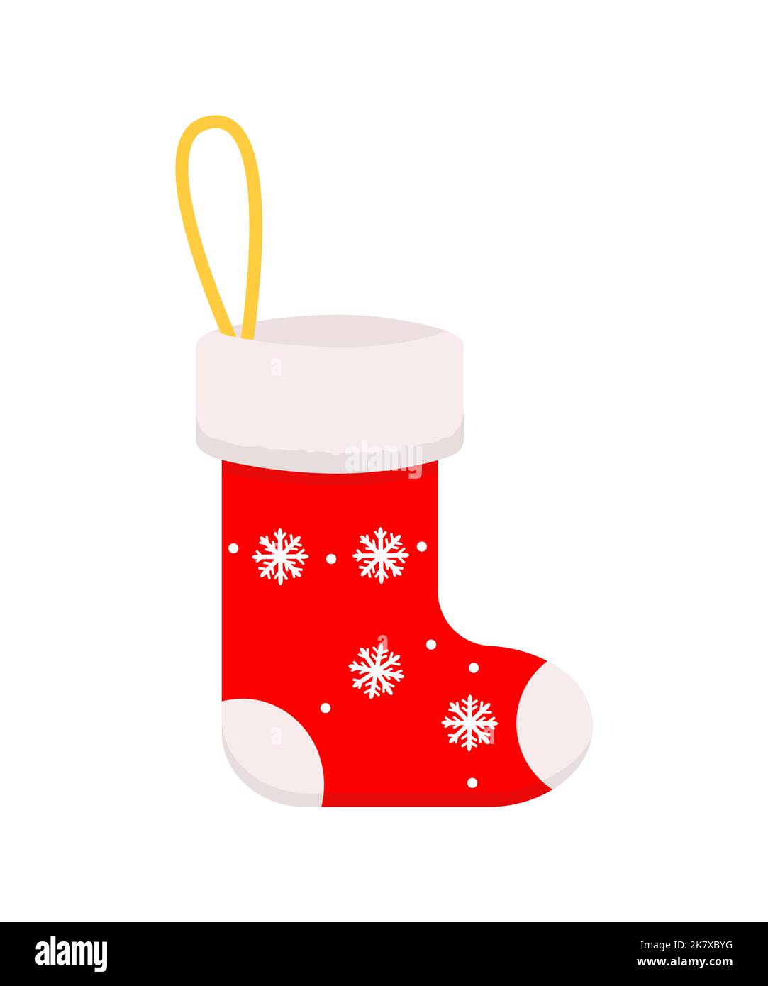 Christmas stocking isolated on white background Stock Vector Image ...