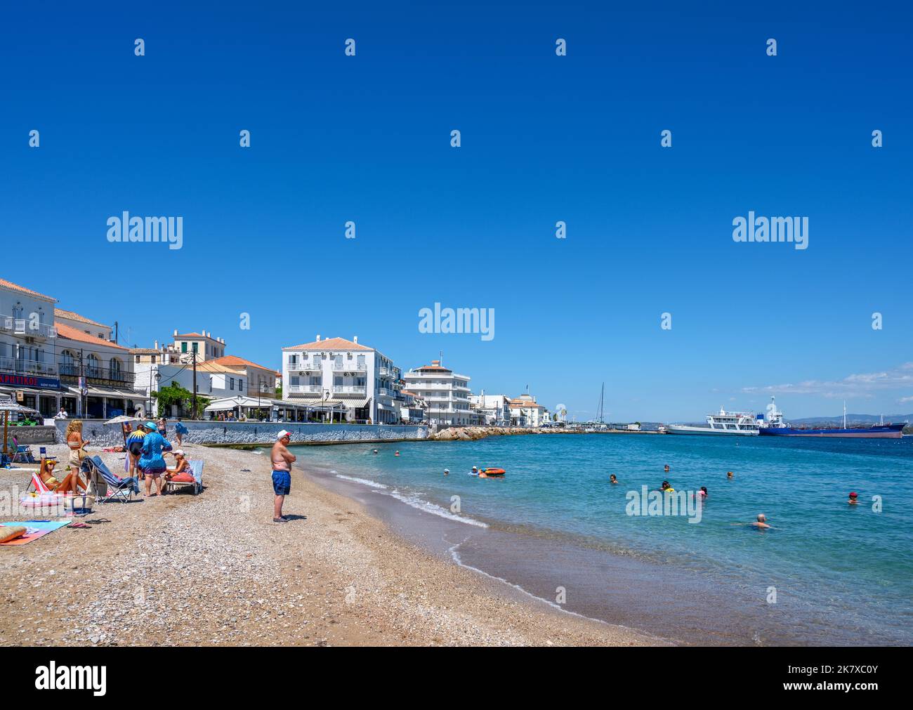 Spetses greece beach hi-res stock photography and images - Alamy