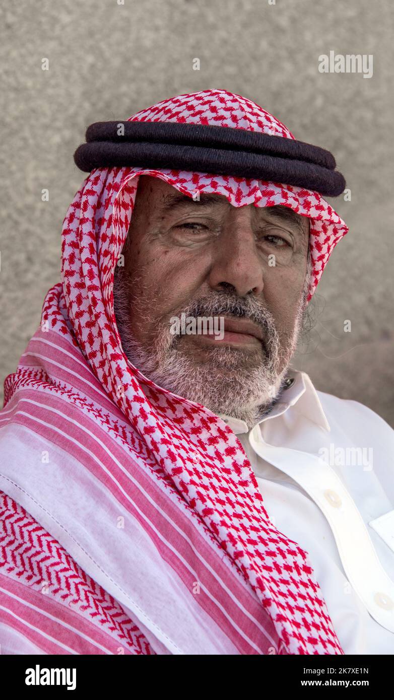 Portrait of an elderly arab gentleman Riydah Saudi Arabia Stock Photo ...