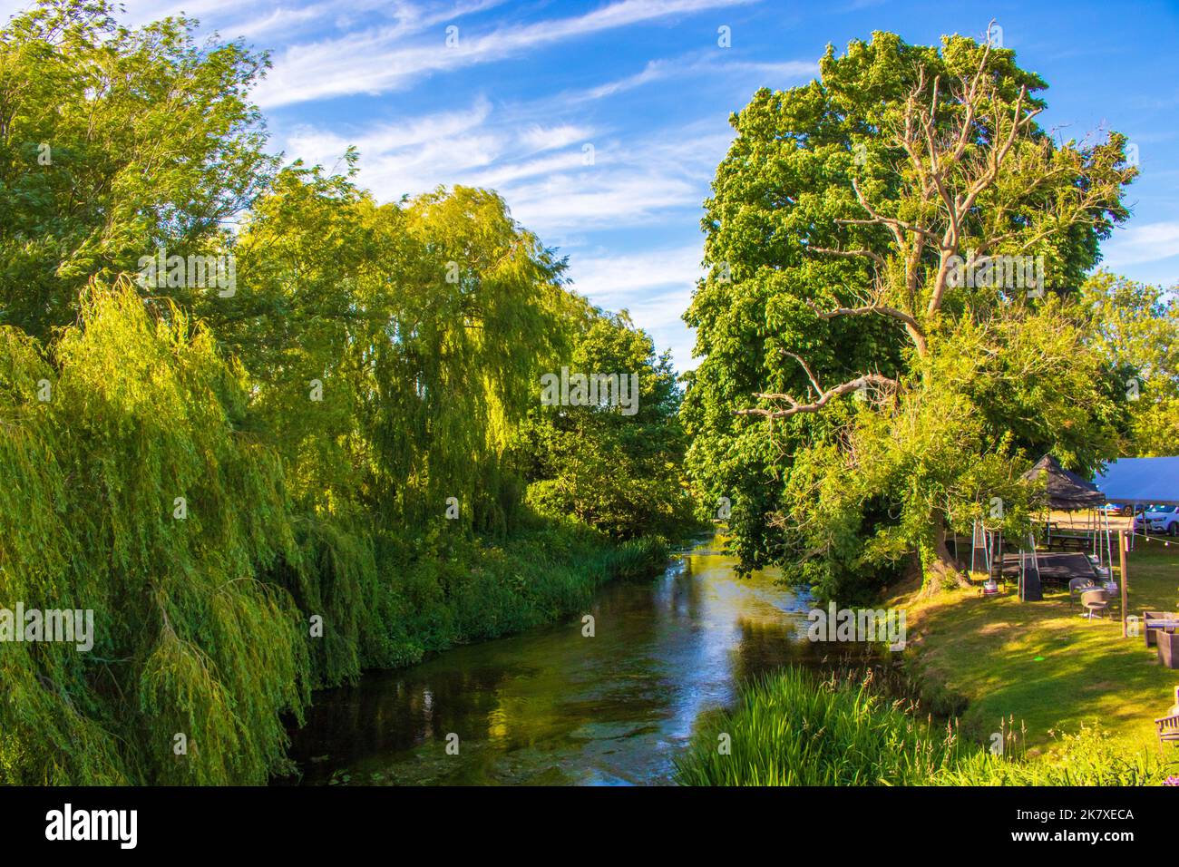 View of The River Stour in Wye village.It is a river in Kent, England ...