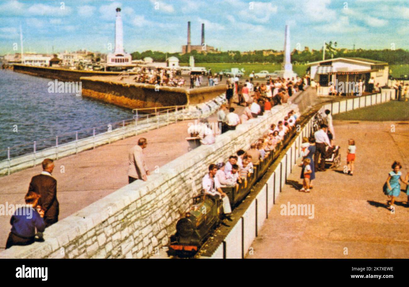 Vintage photograph of Southsea Seafront including the miniature train ...