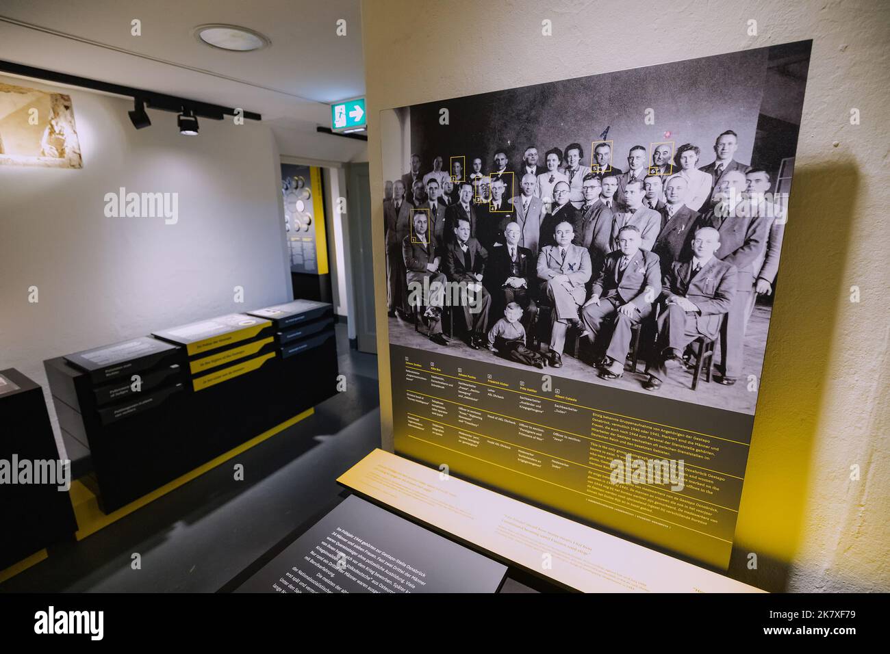 24 July 2022, Osnabruck, Germany: Interior of the basement headquarters ...