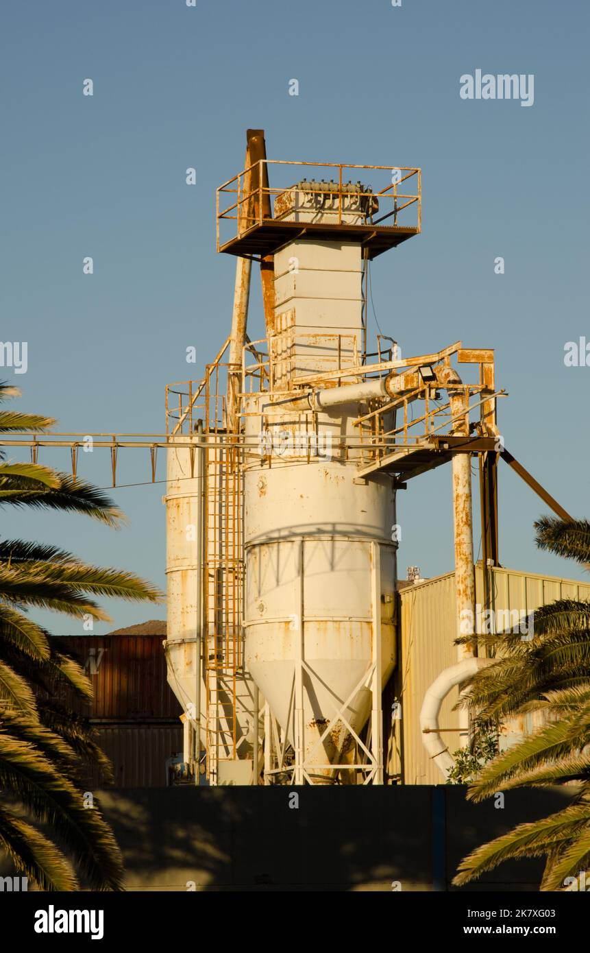Gypsum, plaster and prefabricated plaster factory. Arinaga Industrial ...