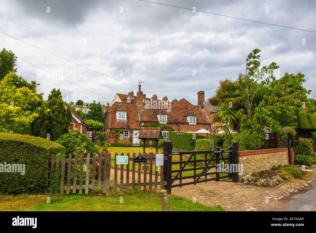 Nice old-world houses with structural wooden beams on the exterior ...