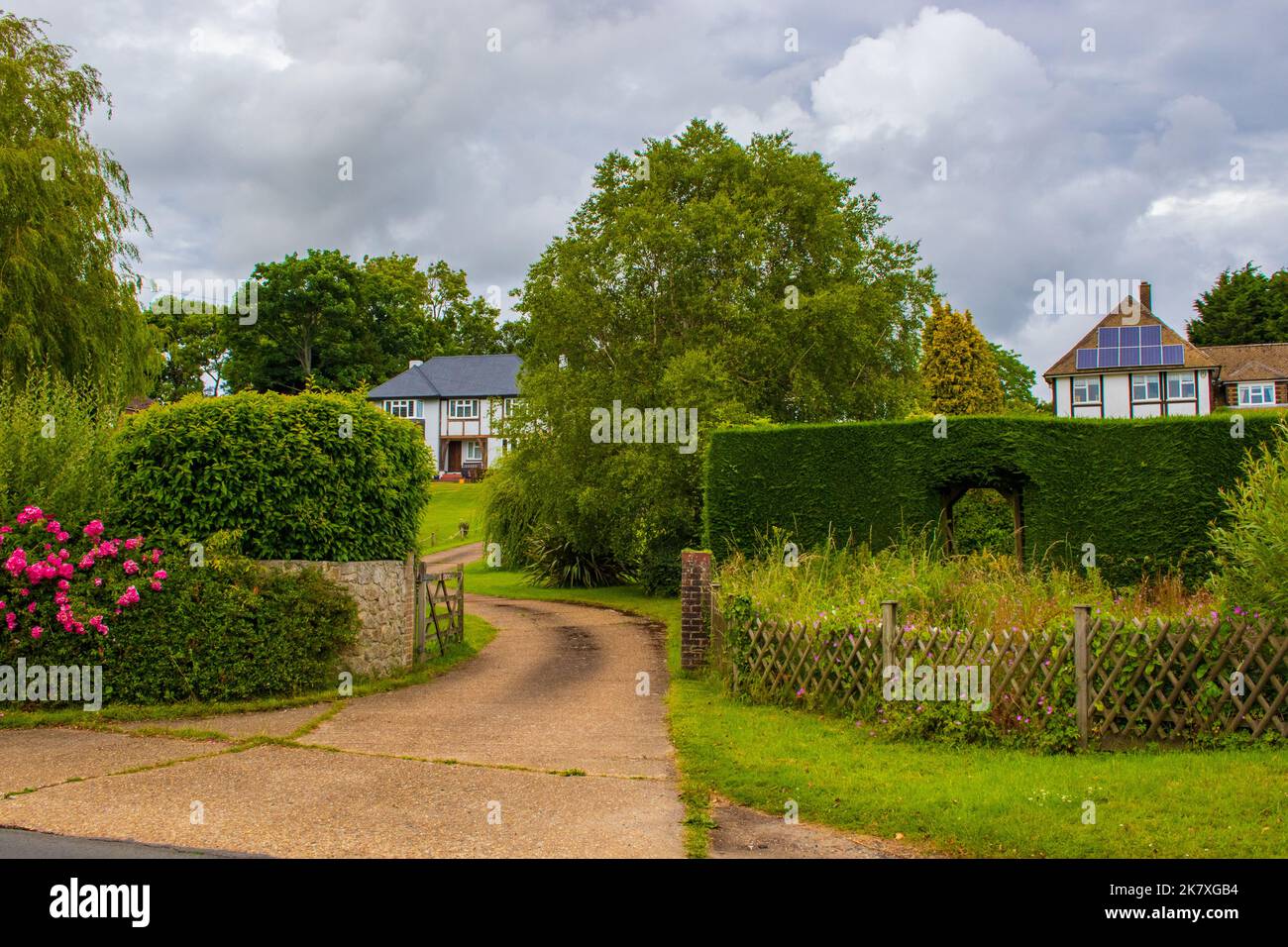 Nice old-world houses with structural wooden beams on the exterior ...