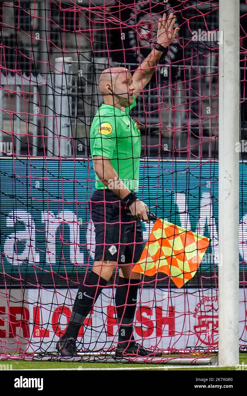 ROTTERDAM, NETHERLANDS - OCTOBER 19: assistant referee Erik Kleinjan ...