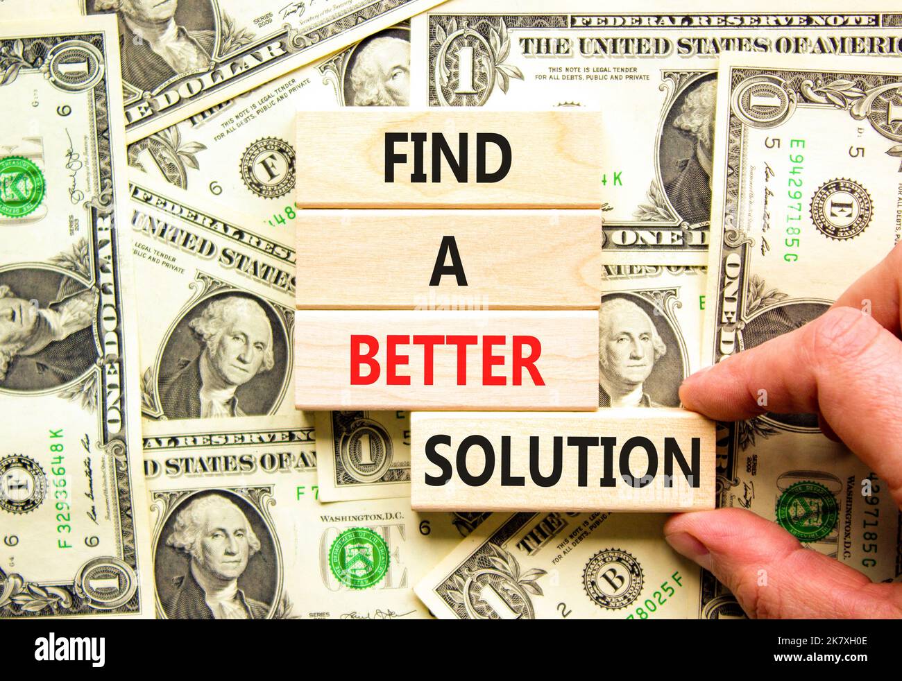 Find a better solution symbol. Concept words Find a better solution on ...