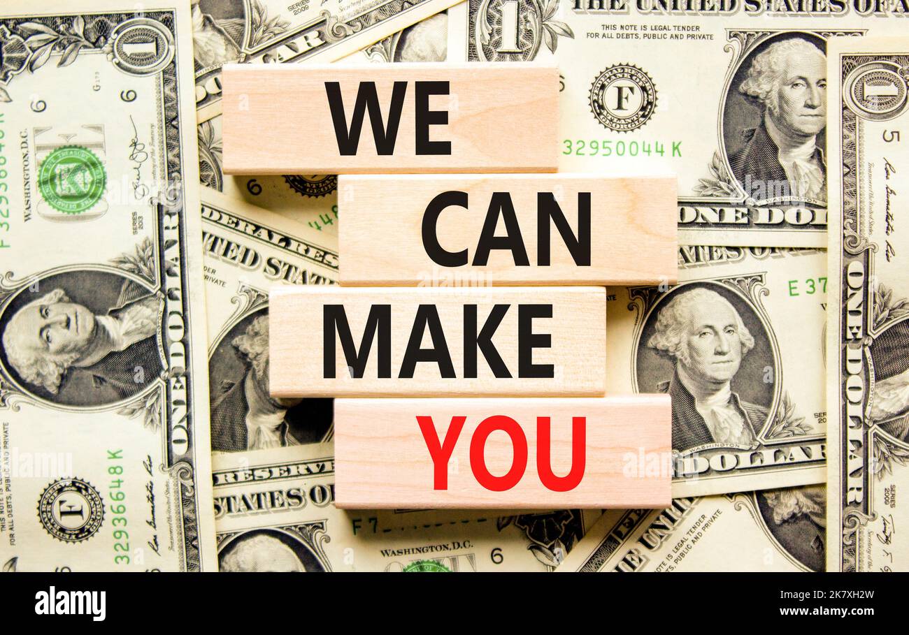 Support and we can make you symbol. Concept words We can make you on ...