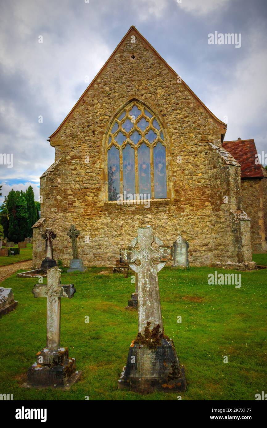 View of St Peter and St Paul's Church, Saltwood village,Kent UK Stock ...