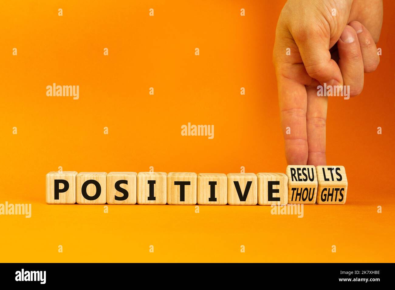 Positive result thoughts symbol. Concept words Positive results or ...
