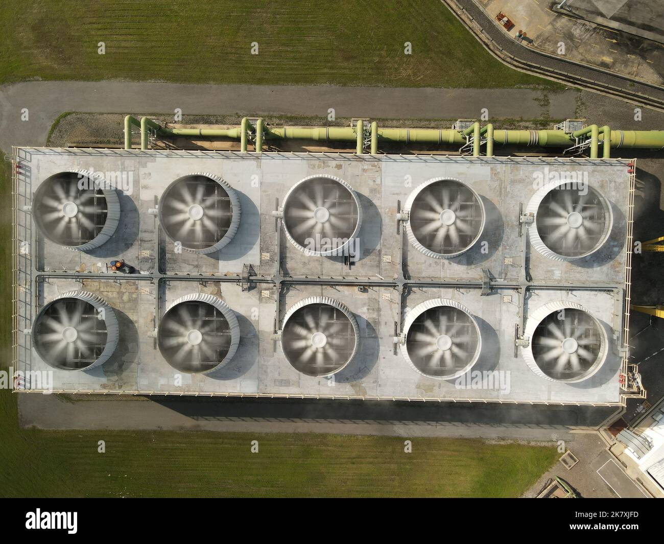 Gas fired power plant. Aerial view Stock Photo - Alamy