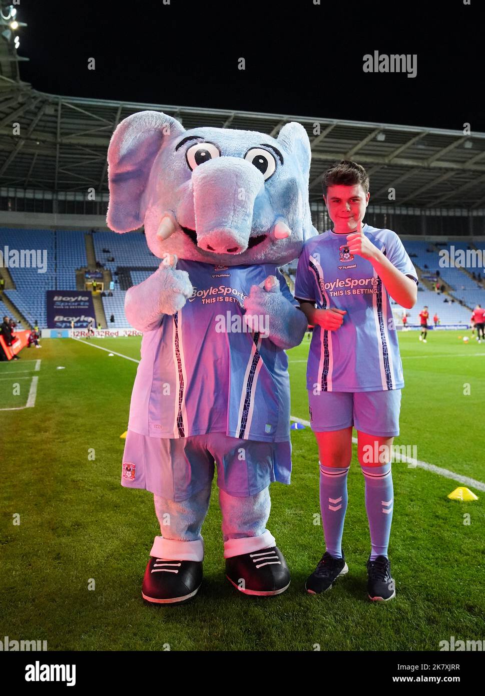 Mascots pose for a picture with Coventry Mascot Sky Blue Sam ahead of ...