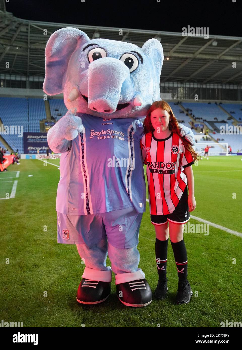 Mascots pose for a picture with Coventry Mascot Sky Blue Sam ahead of ...