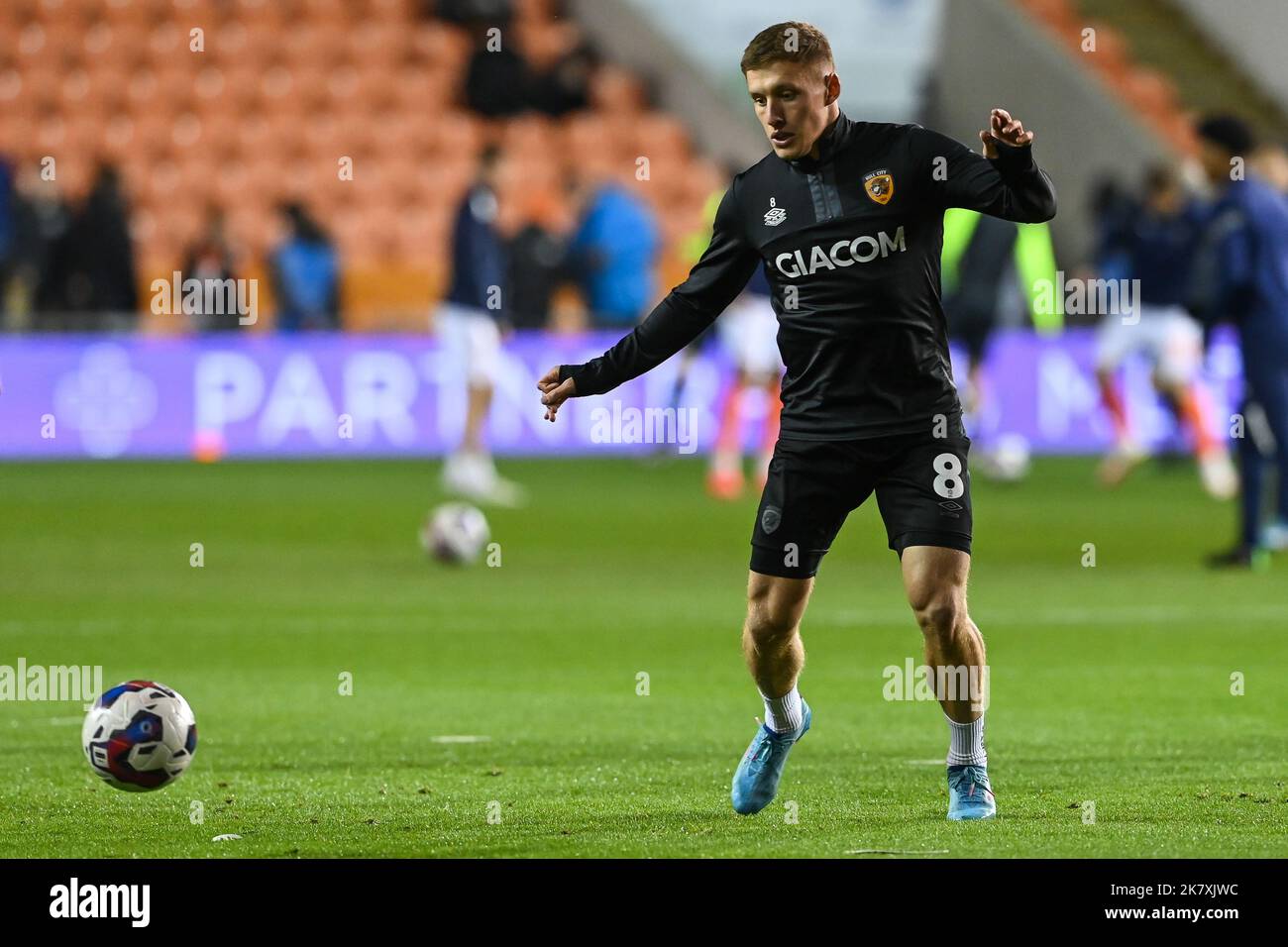 Greg Docherty #8 of Hull City during the pre-game warmup ahead of the ...