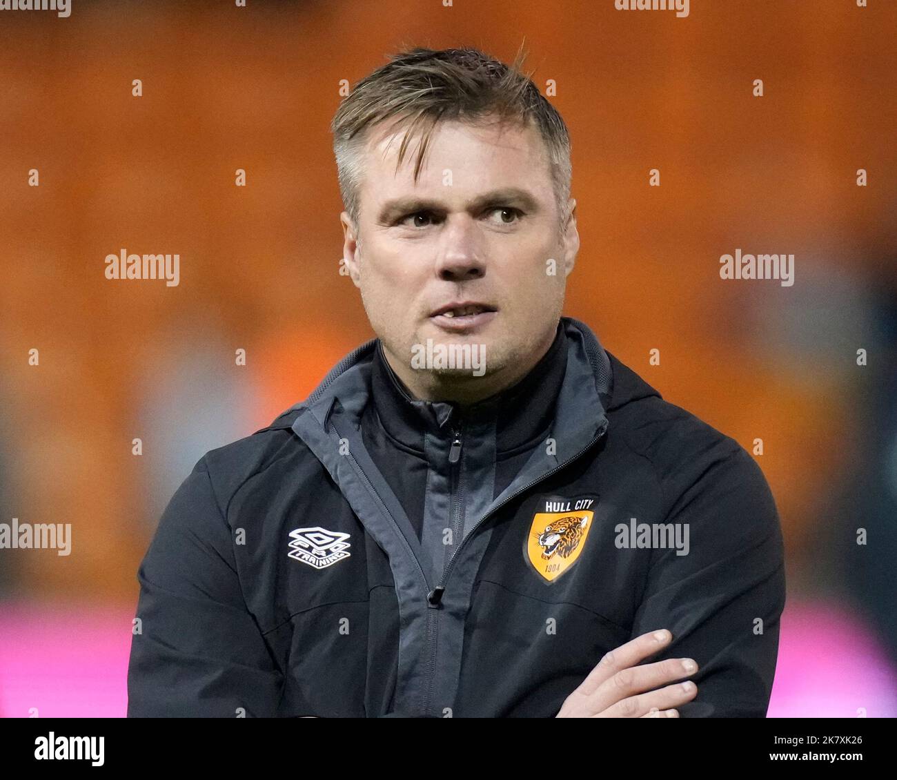 Robbie Stockade coach of Hull City during warm up before the Sky Bet ...