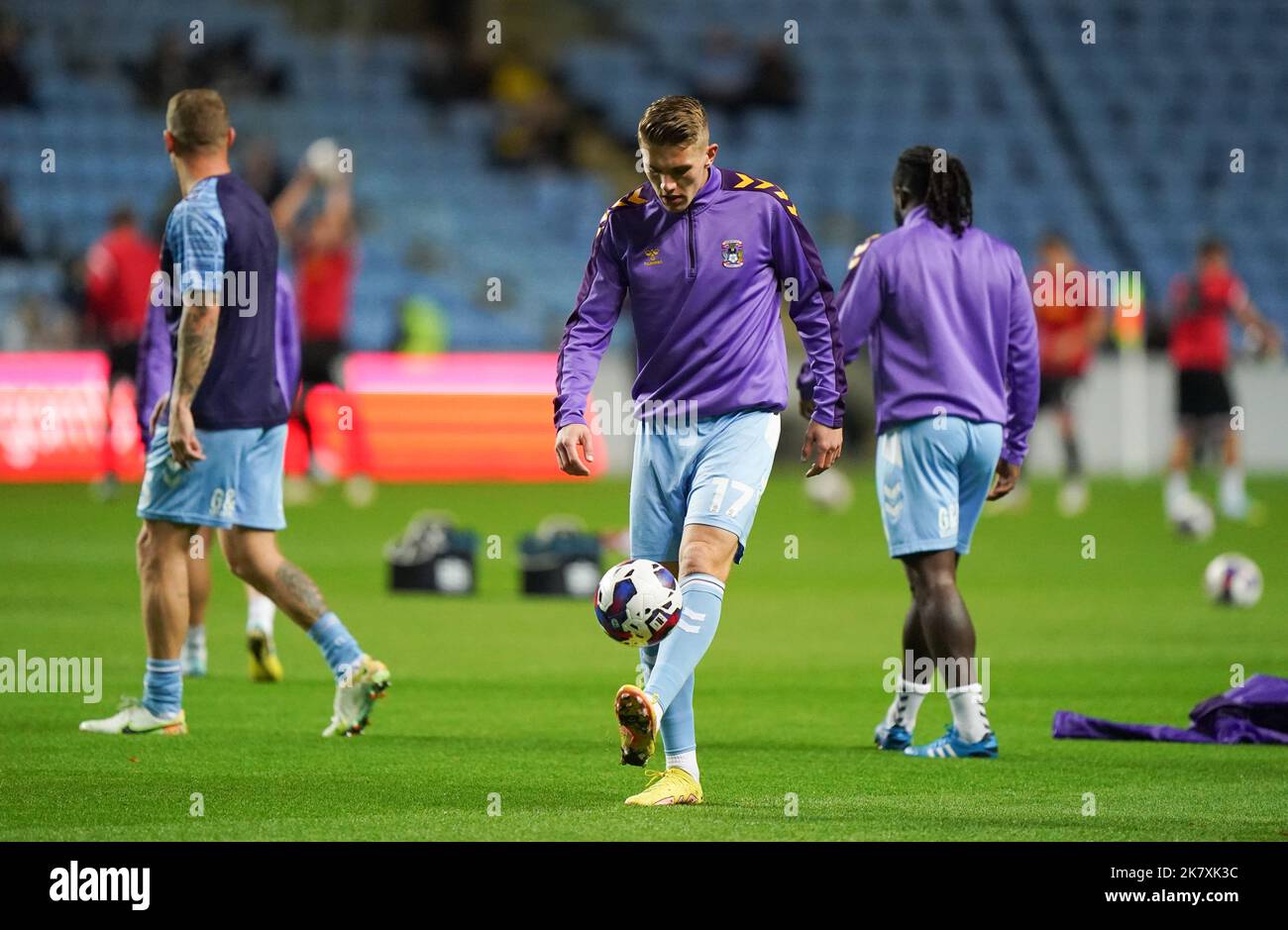Coventry City's Viktor Gyokeres warms up ahead of the Sky Bet ...