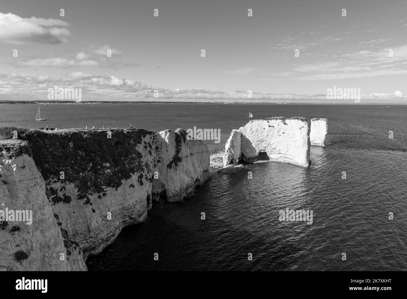 Landscape photo of the Old Harry Rocks in Dorset Stock Photo - Alamy