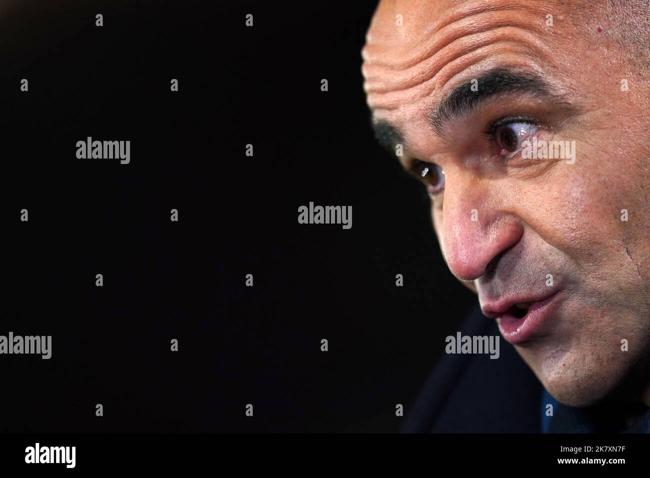 Roberto Martinez before the Premier League match at Old Trafford ...