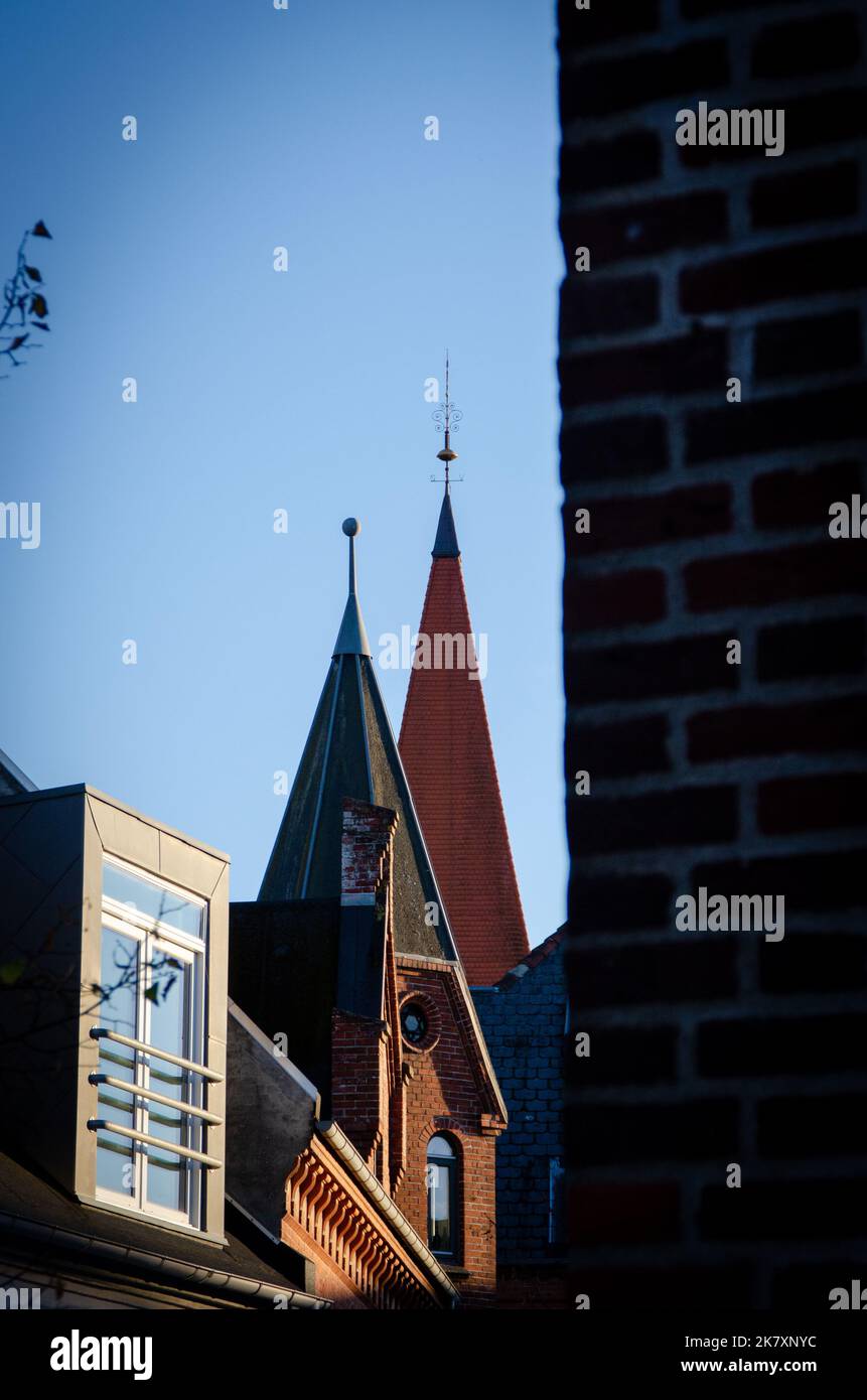 Pointy buildings in the city Stock Photo - Alamy