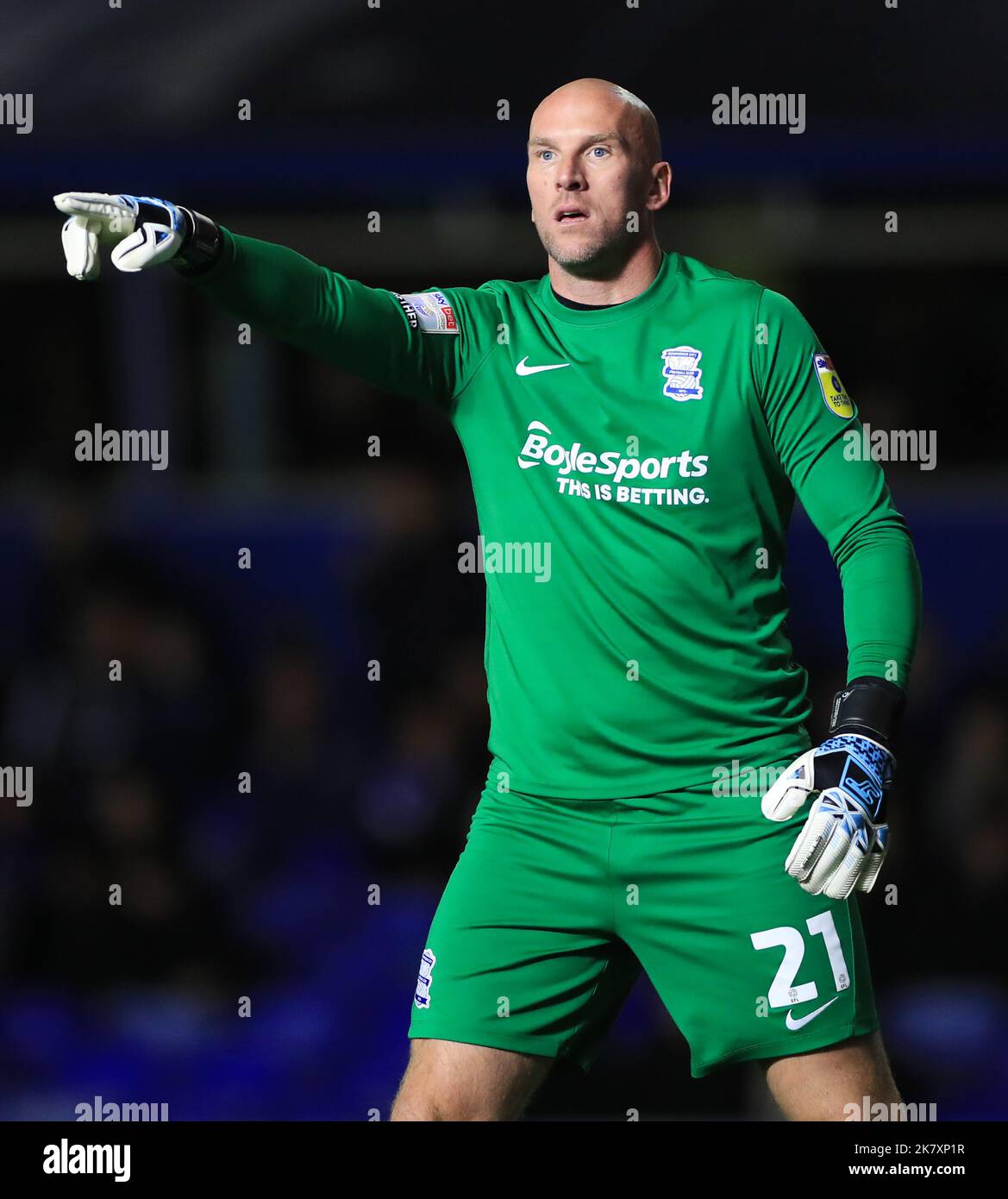 Birmingham City goalkeeper John Ruddy during the Sky Bet Championship ...