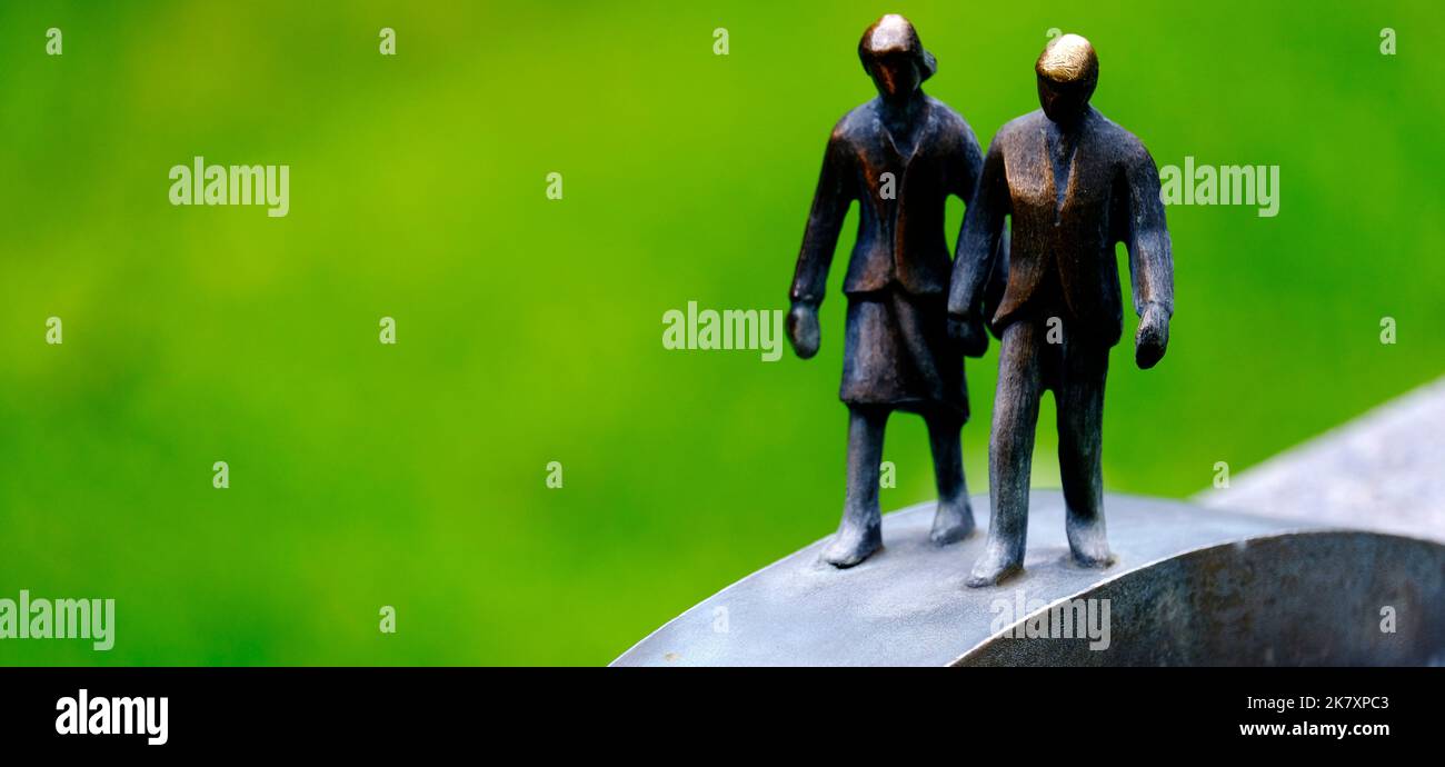 Man woman figures walking hi-res stock photography and images - Alamy