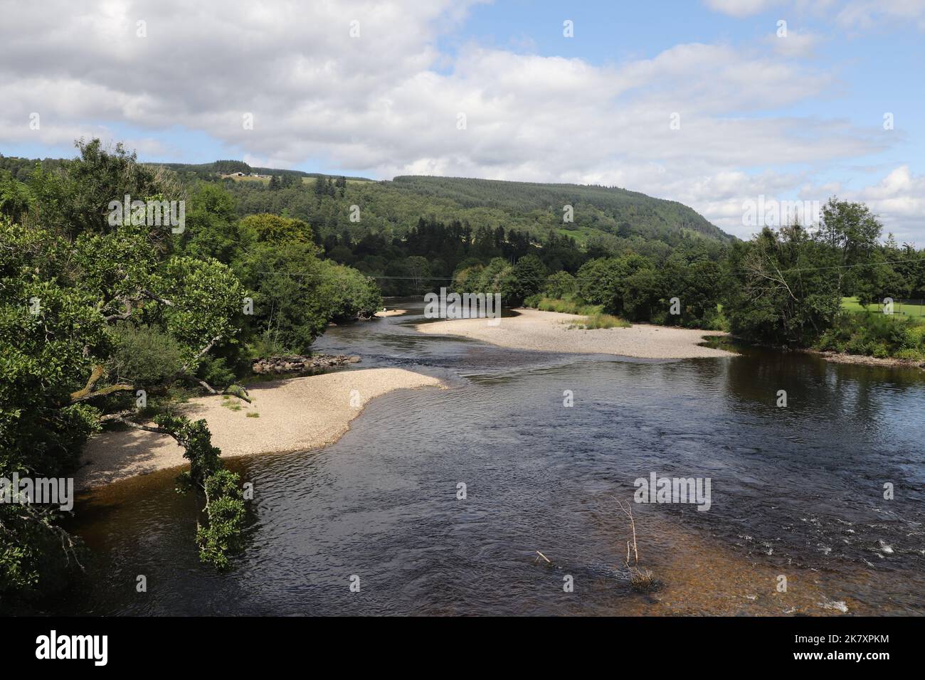 River Tay viewed from General Wades Bridge Aberfeldy Scotland May 2017 ...