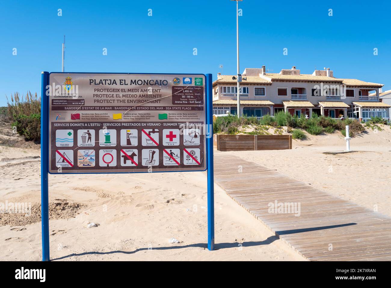 Beach in Guardamar del Segura, a municipality of the province of ...