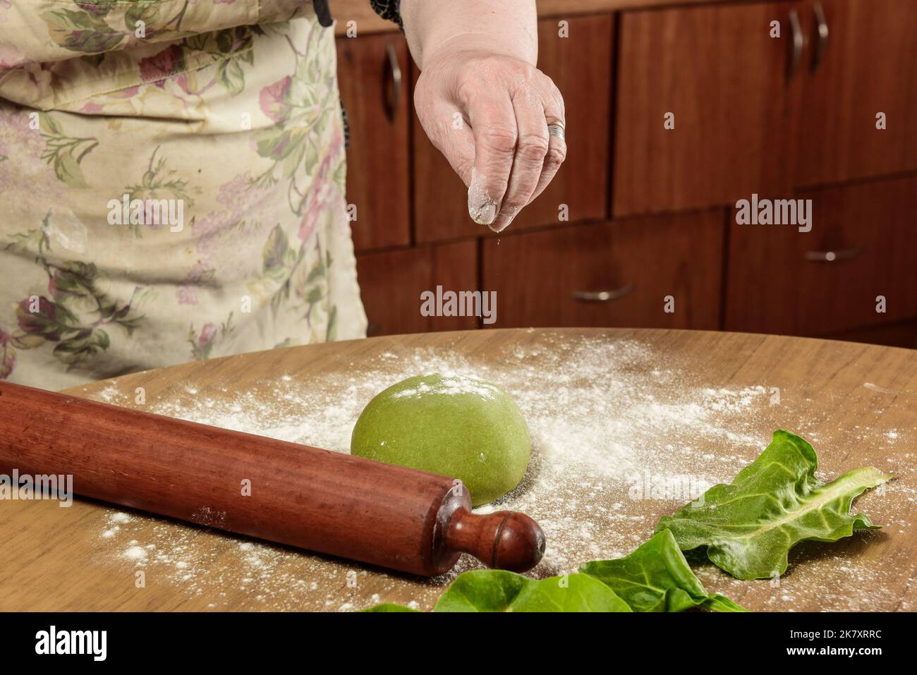 Ingredients ready on the counter to make pasta Stock Photo - Alamy