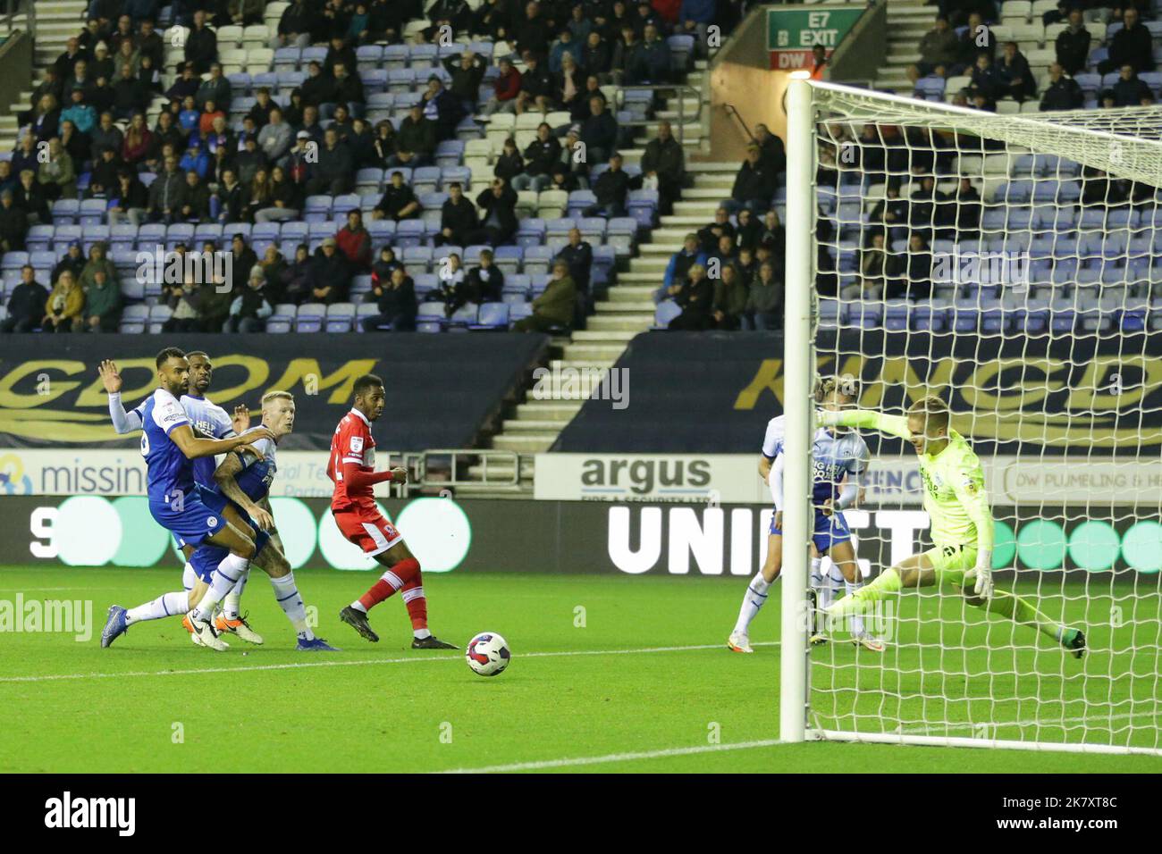 Isaiah Jones #2 of Middlesbrough scores to make it 1-1 during the Sky ...