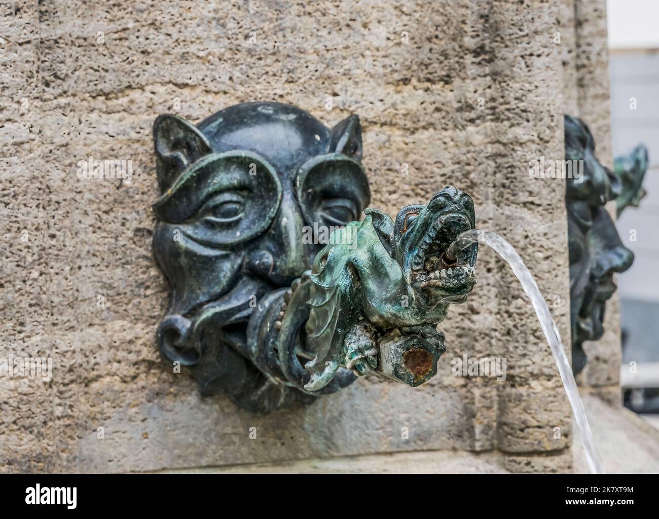 Dragon Statue Guardsmen Fountain Old Town Lucerne Switzerland Built in ...